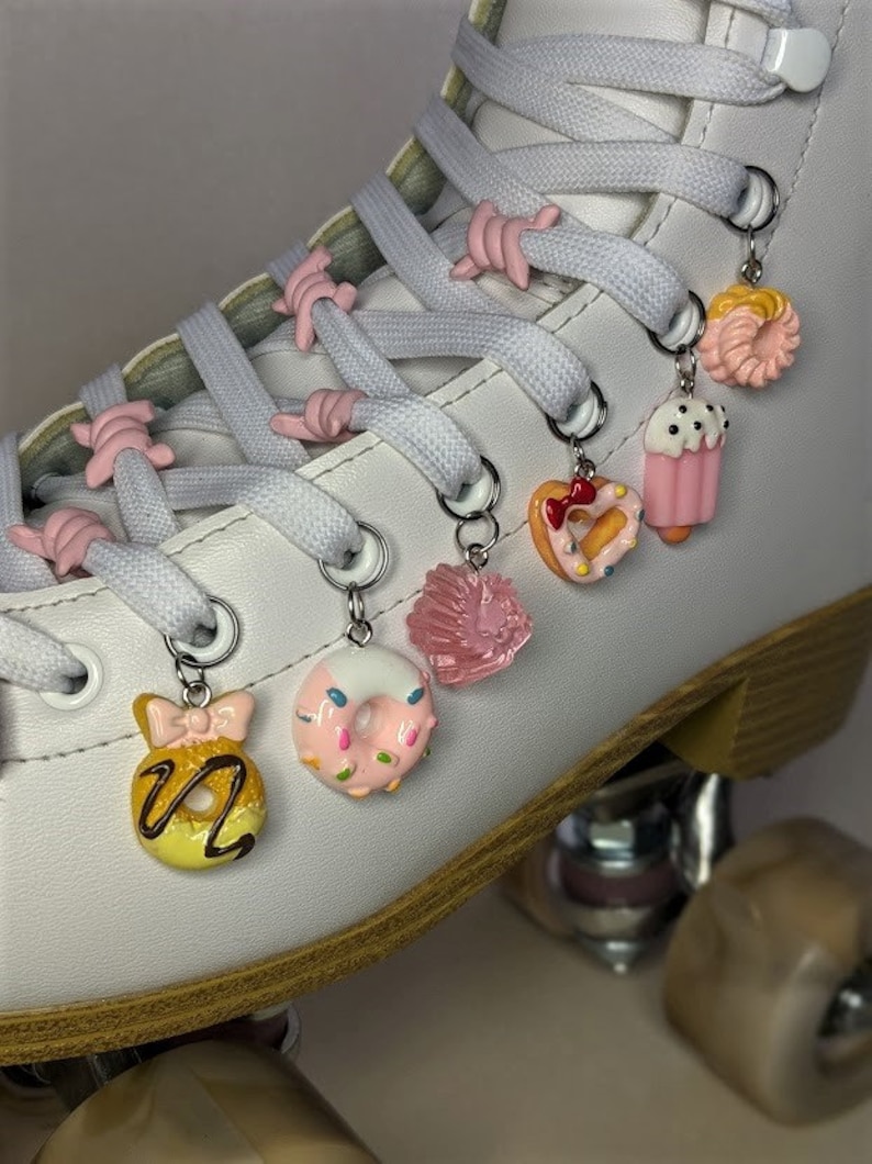 NEW STYLES Roller Skate Shoe Lace Accessories Food Charms Cupcake ...