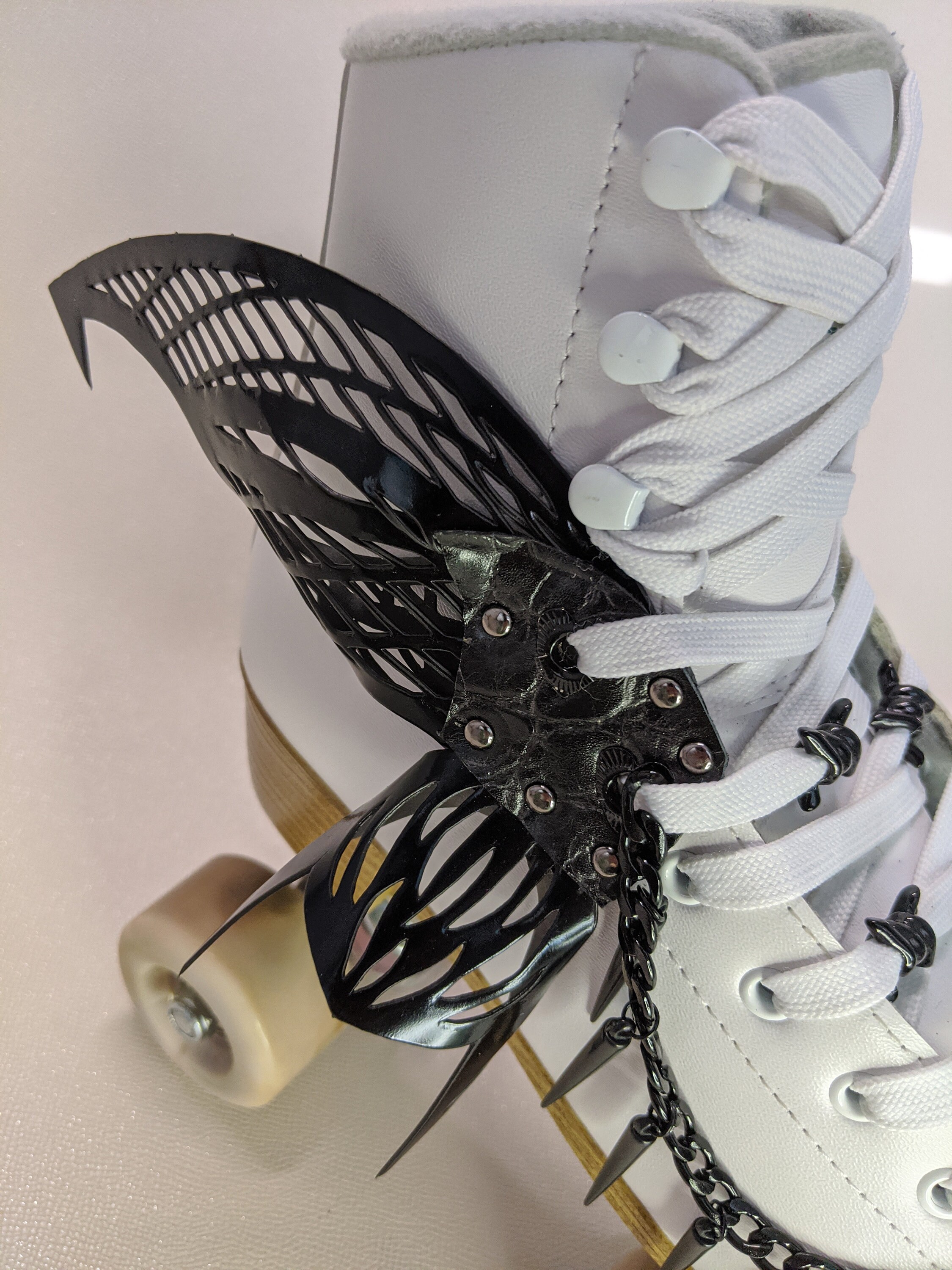 Roller Skate Black Wasp Bat 3D Wings- Pair. Lace Charm, Accessory - Etsy