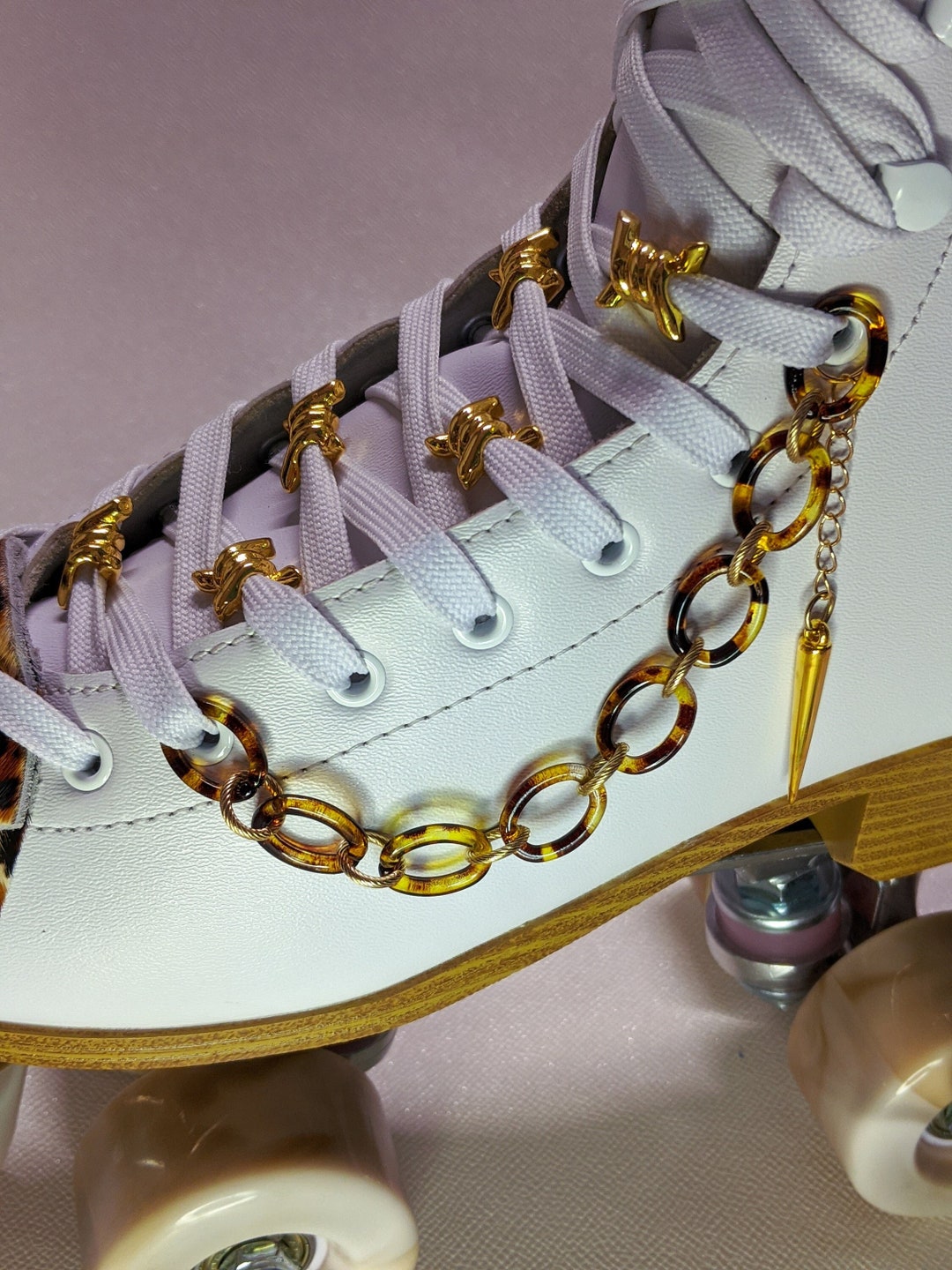 Strap Chain Spikes - Leopard Print Chunky Chain - Harness Charm- Roller ...