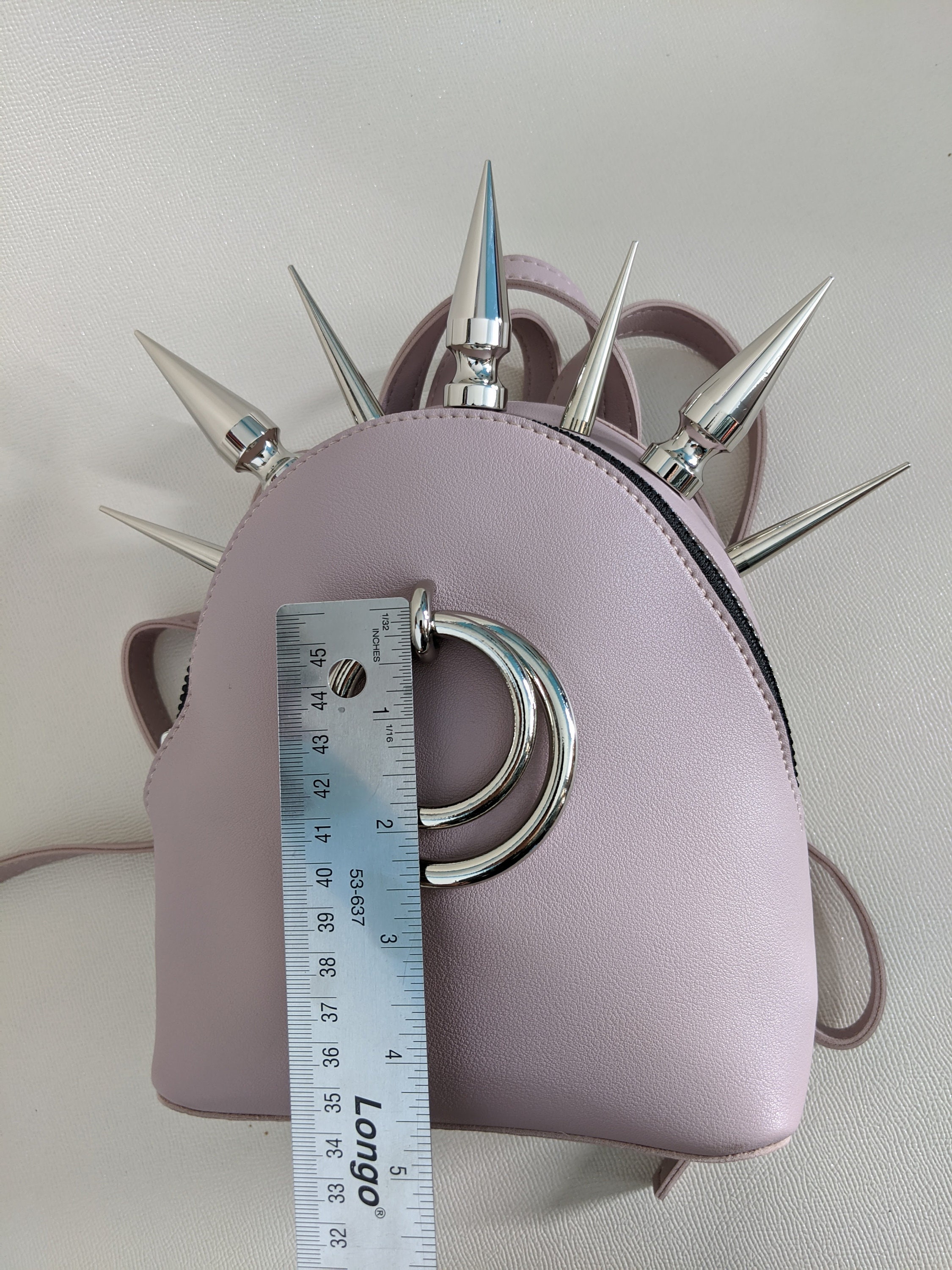 Mini Vegan Leather Backpack Giant Spikes, O Ring - Etsy