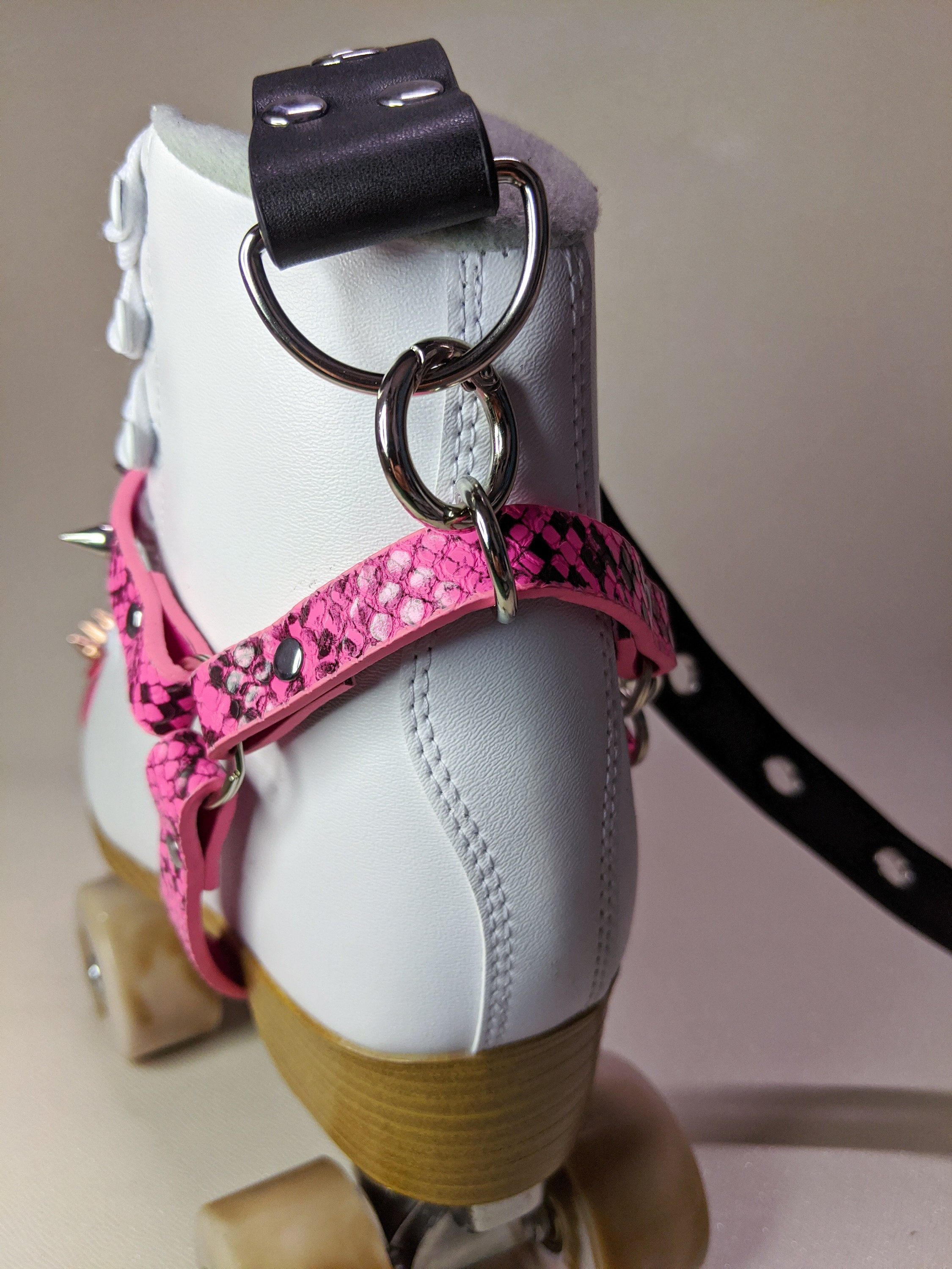 Roller Skate Harness Strap Leash Carry Neon Pink Snake Skin | Etsy