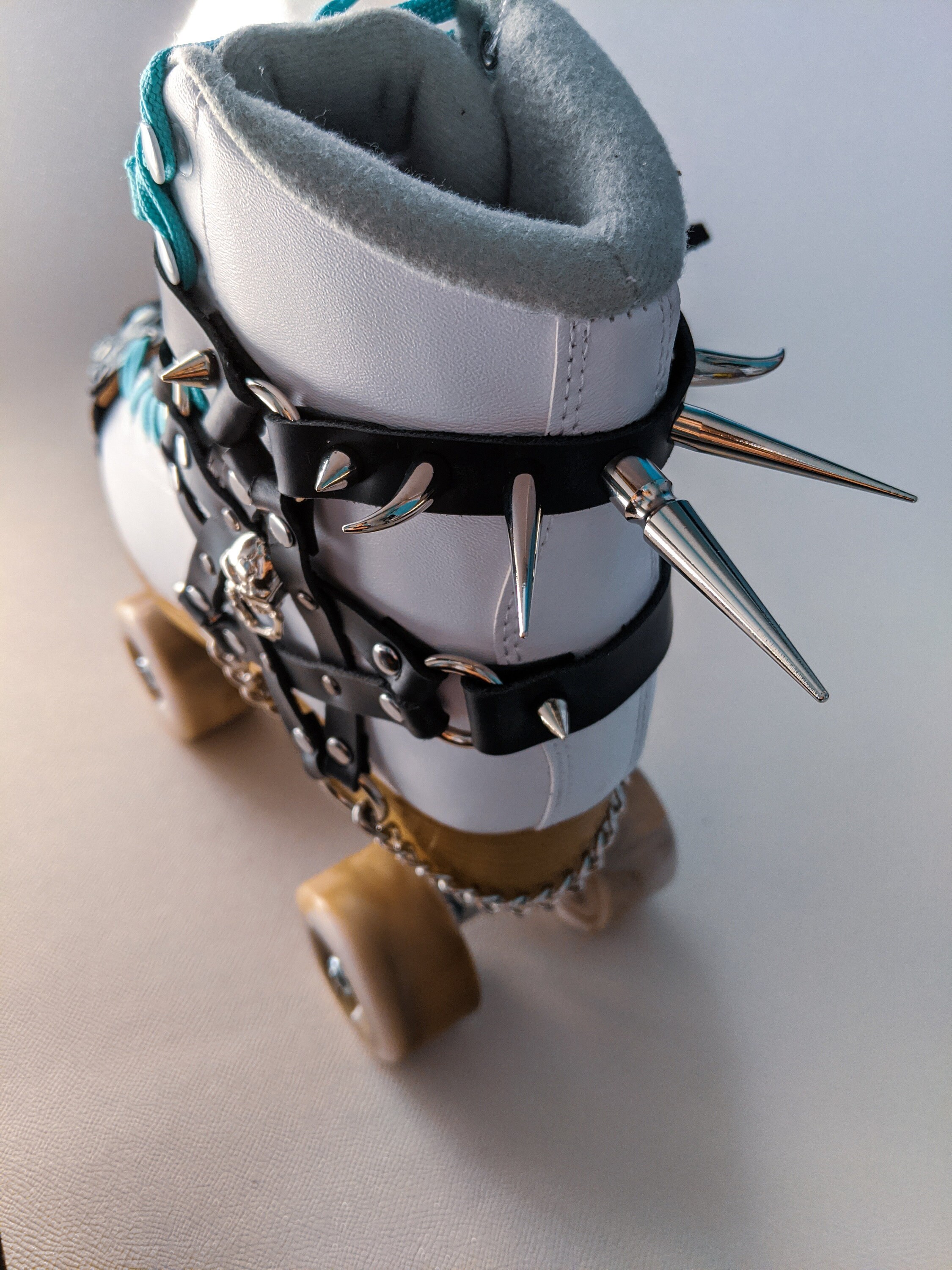 Thick LEATHER Star Pentagram Harness Roller Skate Shoe - Etsy