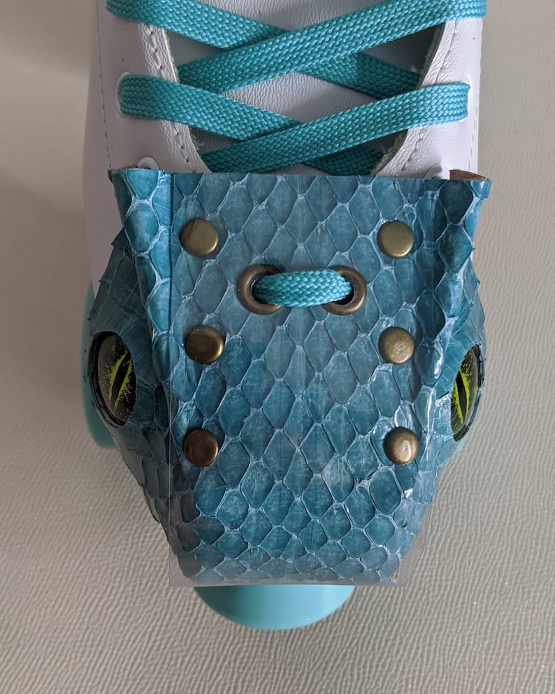 Thick Leather -REAL Snake Skin Toe Guards Roller Skate, Dragon Eye ...