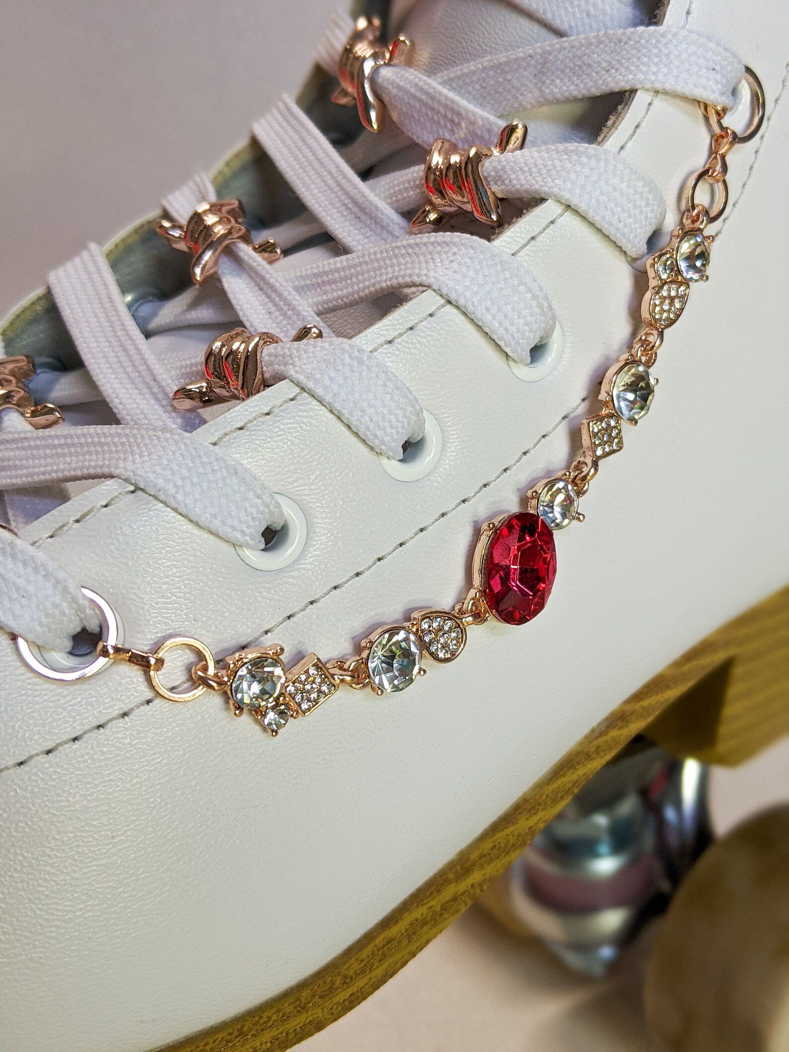Rose Gold Chain With Pink Diamond Rhinestones - Harness Strap Accessory ...