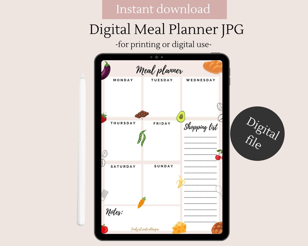 Nourishme: the Smart Digital Meal Planner Digital Meal Plan - Etsy