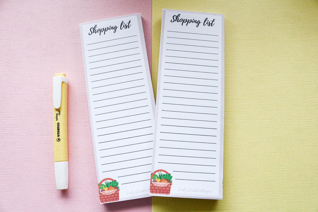 Shopping List Notepad, Shopping List Planner, Shopping List Fridge ...