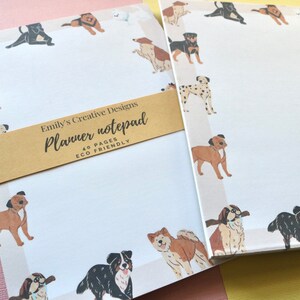 Dog Planner Notepad, A5 Dog Notes Planner, to Do List, Dog Illustration ...