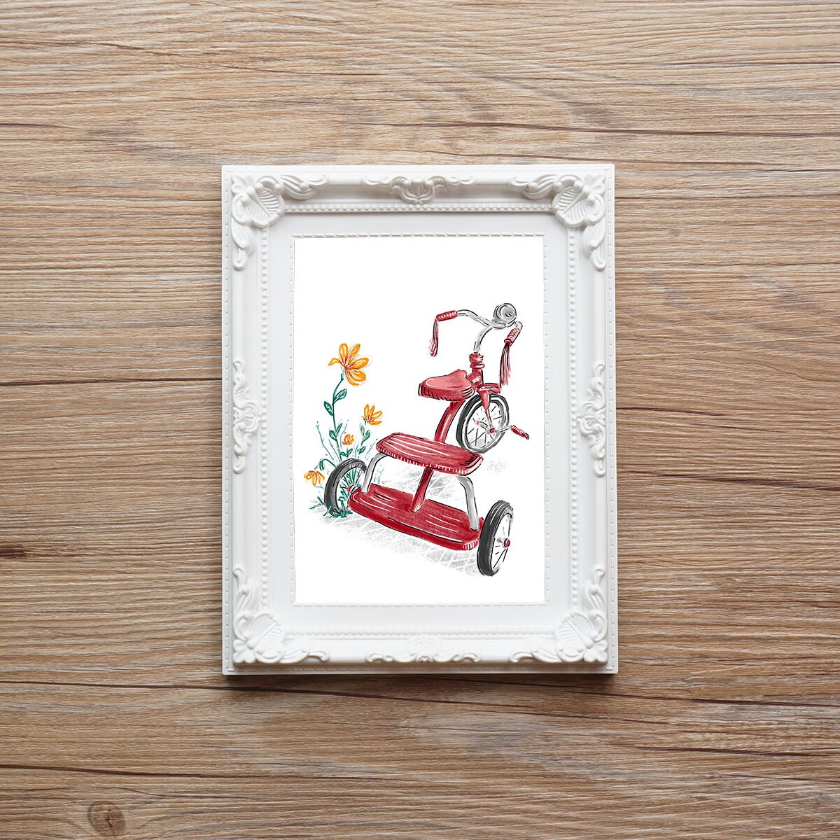 Vintage Tricycle Print - Red Tricycle - Red Rider - Vintage Nursery ...