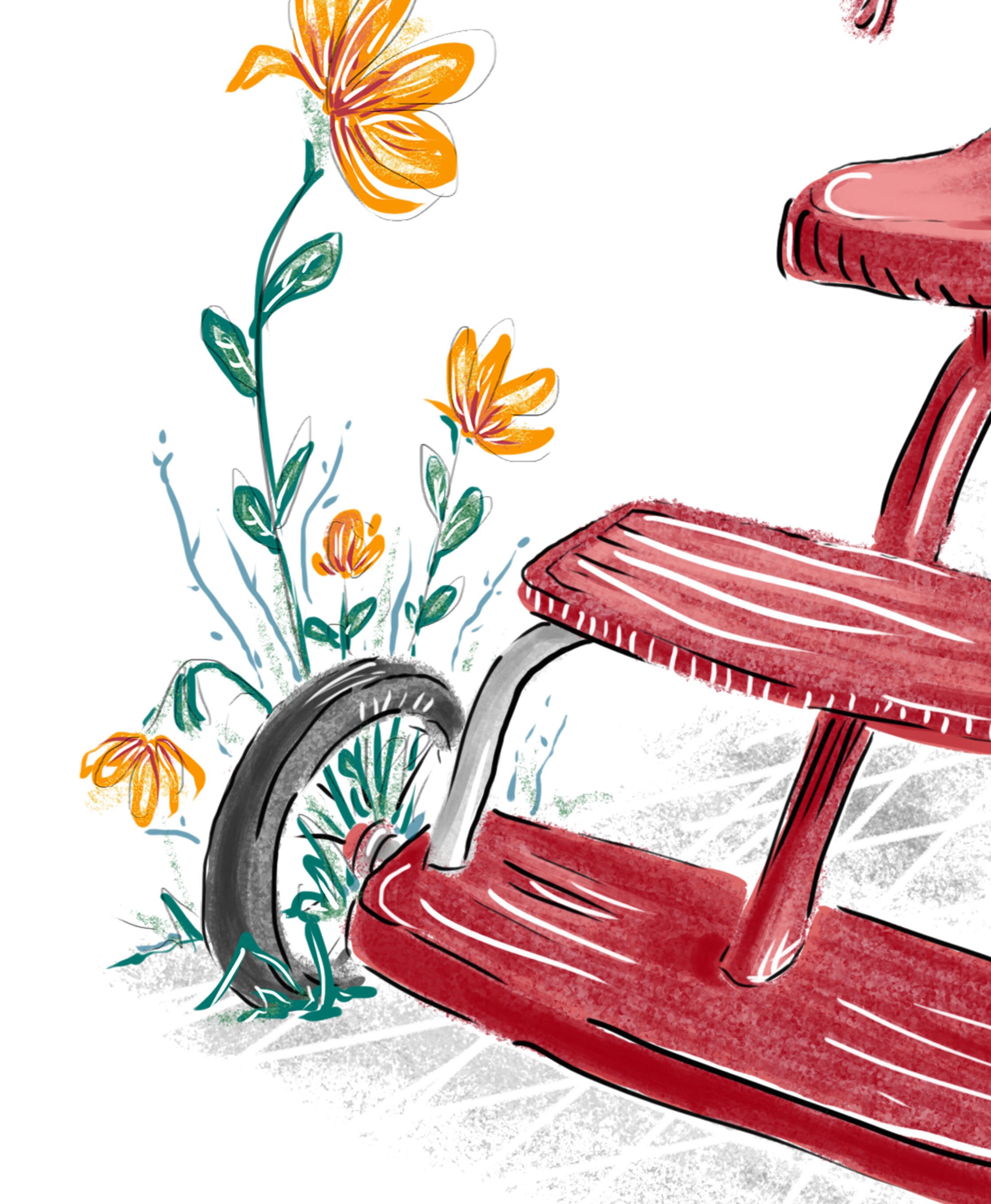 Vintage Tricycle Print - Red Tricycle - Red Rider - Vintage Nursery ...