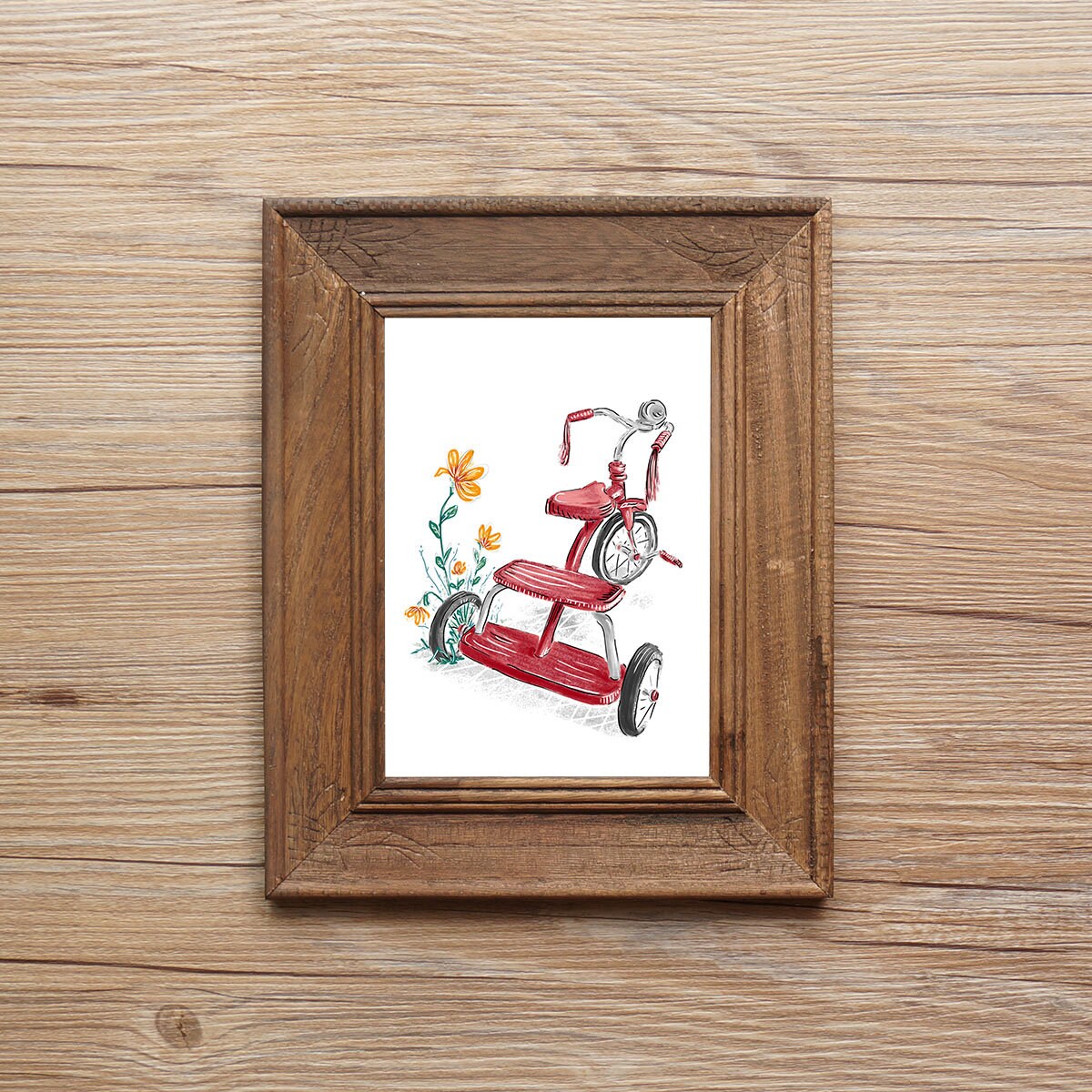 Vintage Tricycle Print - Red Tricycle - Red Rider - Vintage Nursery ...