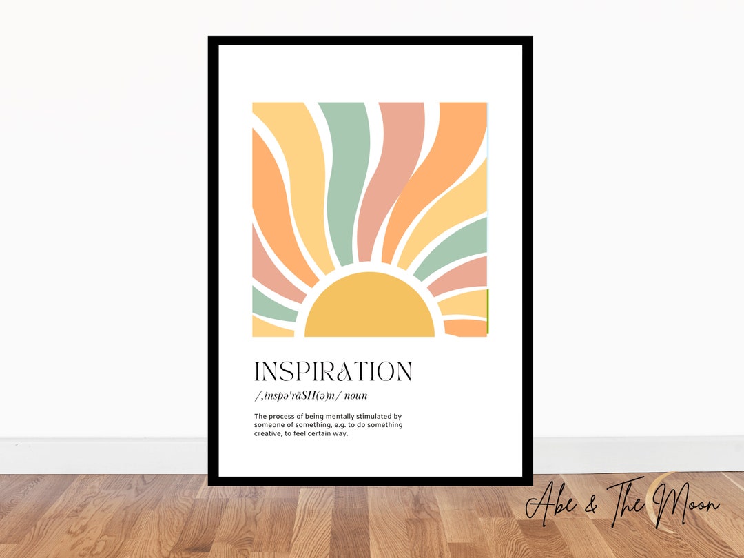 Inspiration Dream, Gratitude Word Art. Abstract Motivational Print ...