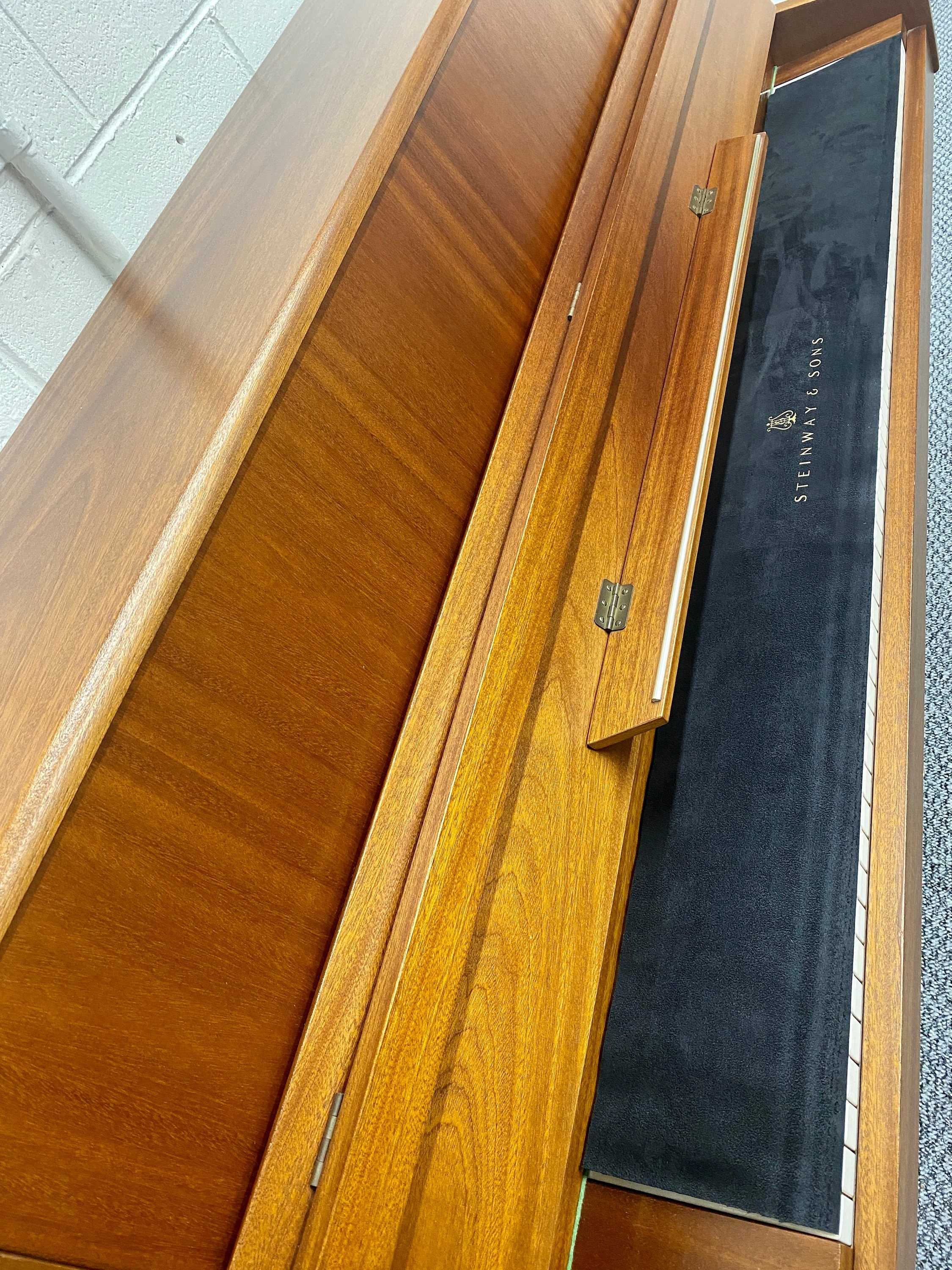 Steinway Black Faux Suede Metallic Gold Print Felt Dust Key - Etsy