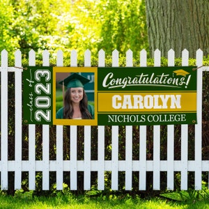 Personalized Graduation Banner W/ Photo, Name & School 3 Sizes Outdoor ...