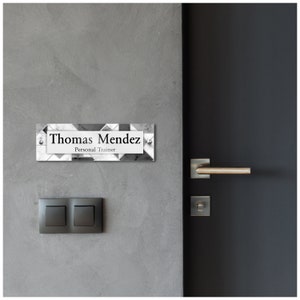 Personalized Name Plate for Wall - 28 Background Options - Coworker ...