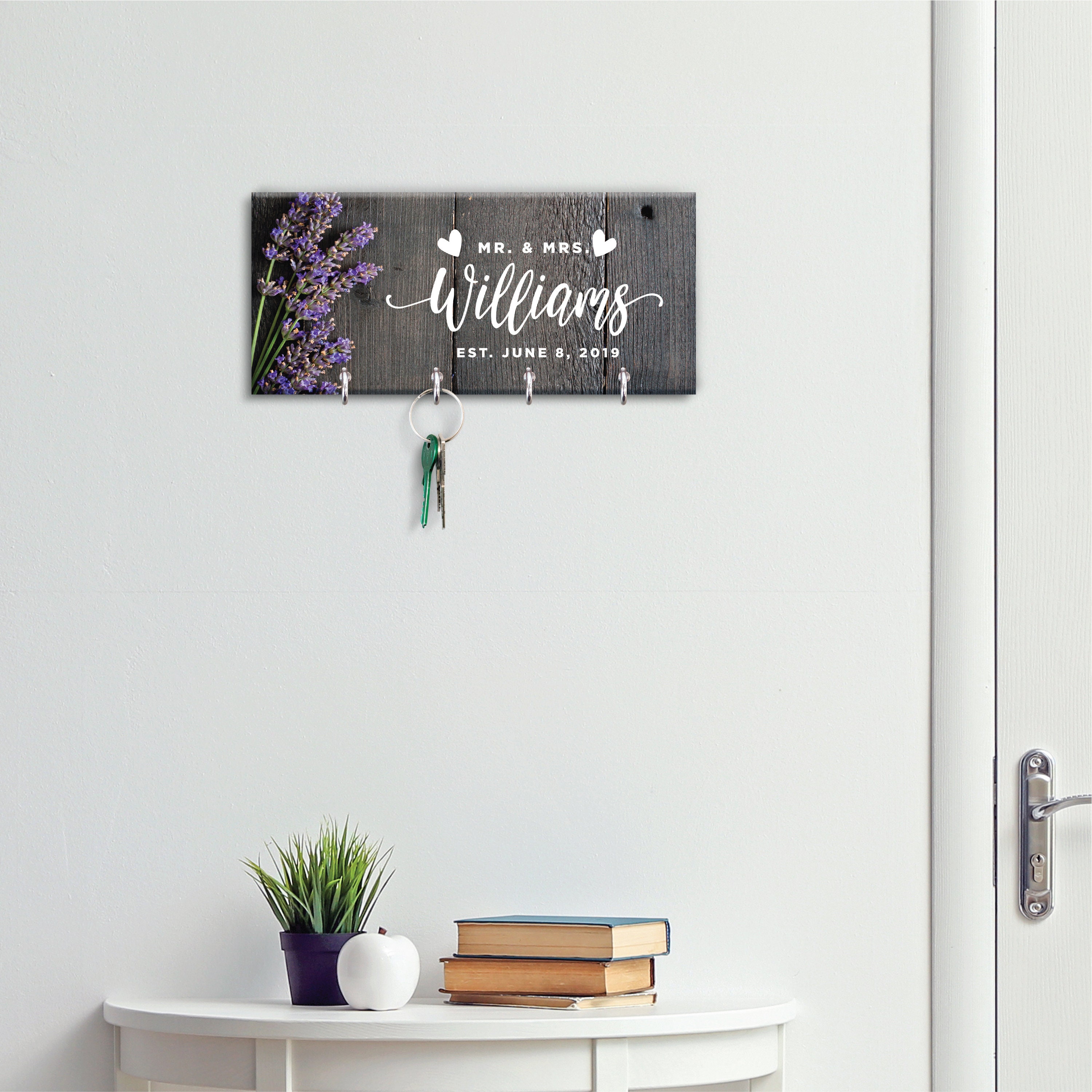 Personalized Key Holder for Wall 6 Designs Custom Key | Etsy