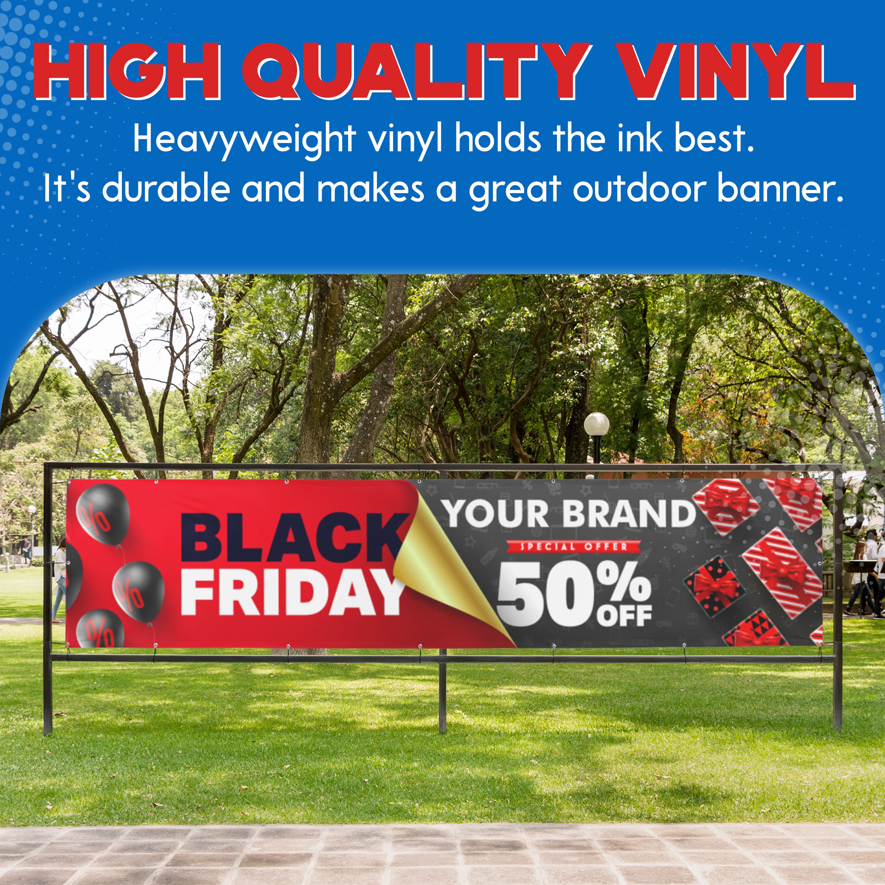 Custom Banner Prints W/ Image Logo & Text Vinyl Banner for - Etsy