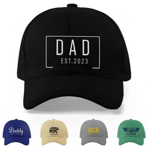 Personalized Dad Baseball Cap W/ Title, Est. Year - 12 Colors, 12 ...