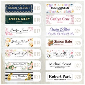 Personalized Name Plate for Wall - 28 Background Options - Coworker ...