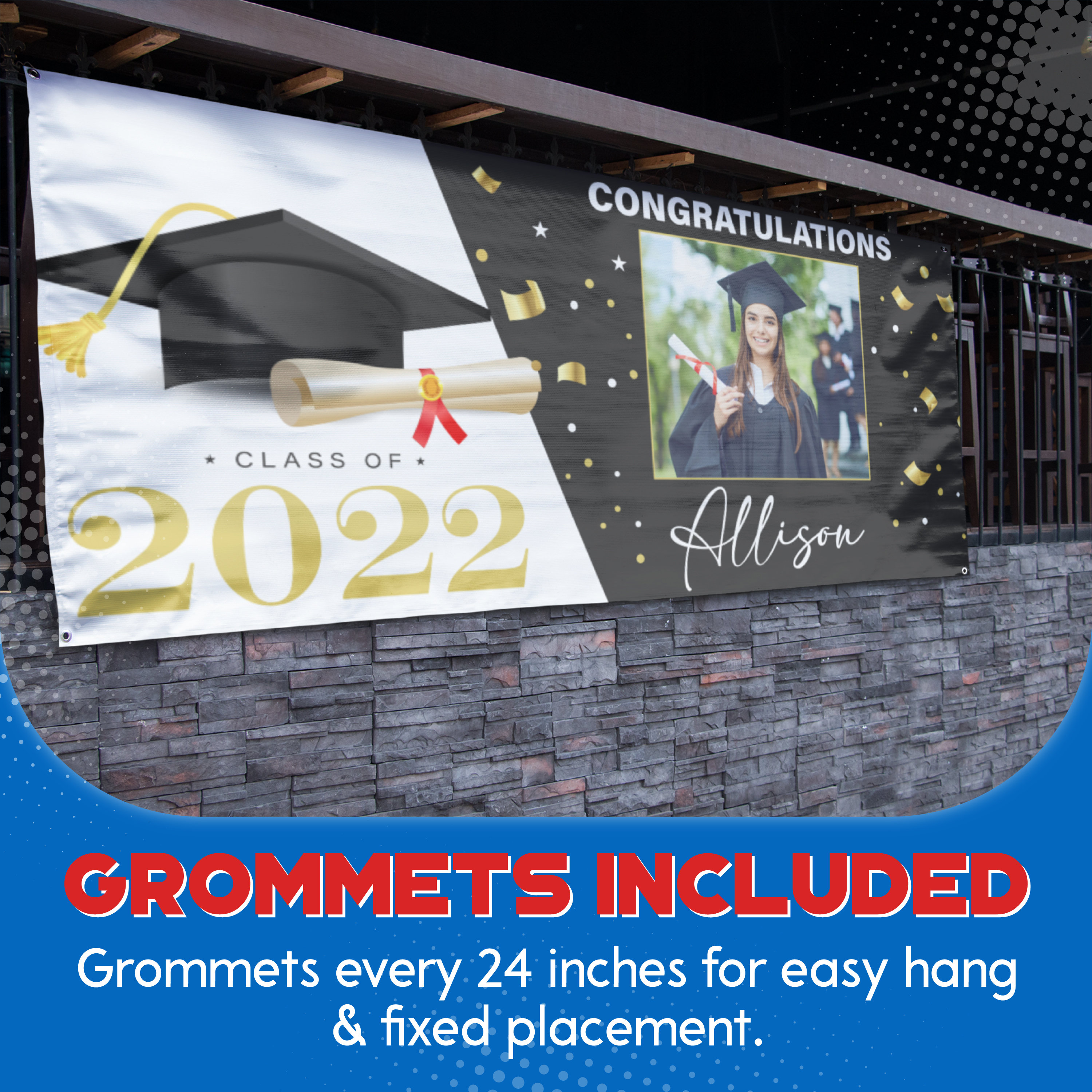 Custom Banner Prints W/ Image Logo & Text Vinyl Banner for - Etsy