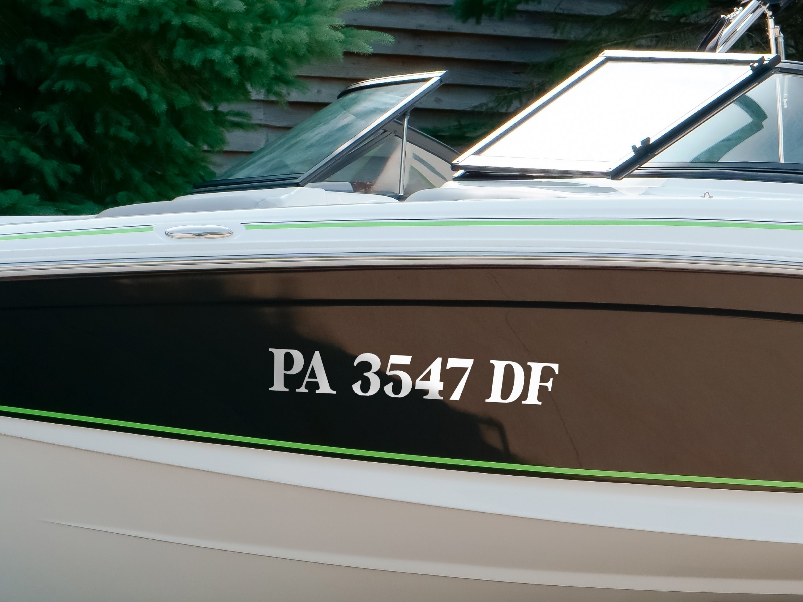 Set of 2 - Custom Made Watercraft Registration Numbers - 31 Size ...