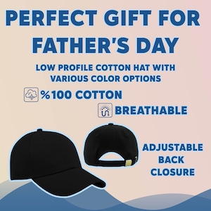 Personalized Dad Baseball Cap W/ Title, Est. Year - 12 Colors, 12 ...