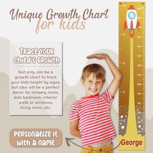 Personalized Kids Growth Chart - 12 Designs, 13oz Vinyl Height ...