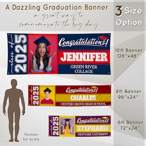 Personalized Graduation Banner W/ Photo, Name & School - 3 Sizes ...