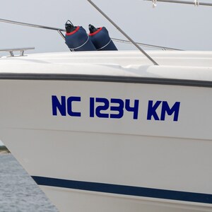 Set of 2 - Custom Made Watercraft Registration Numbers - 31 Size ...