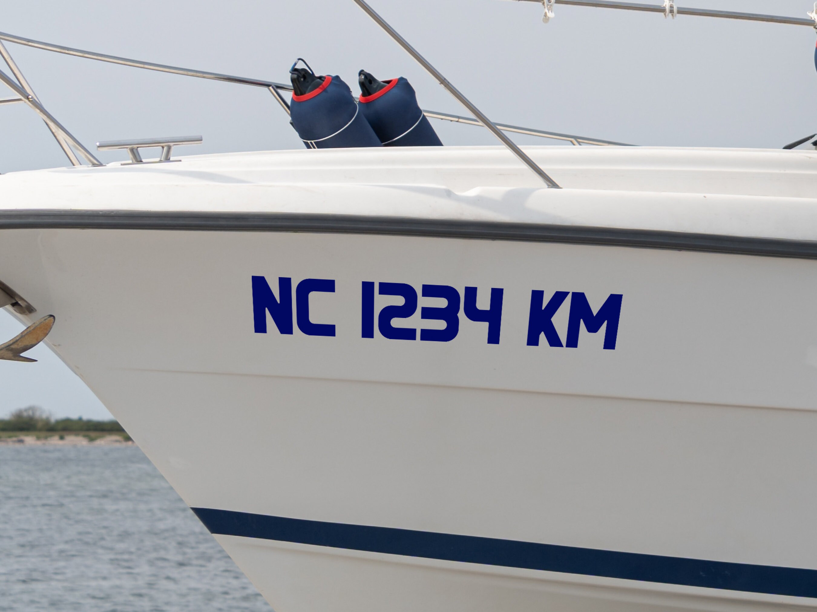 Set of 2 - Custom Made Watercraft Registration Numbers - 31 Size ...