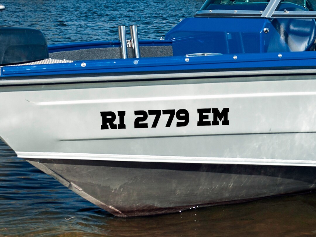 Set of 2 - Custom Made Watercraft Registration Numbers - 31 Size ...