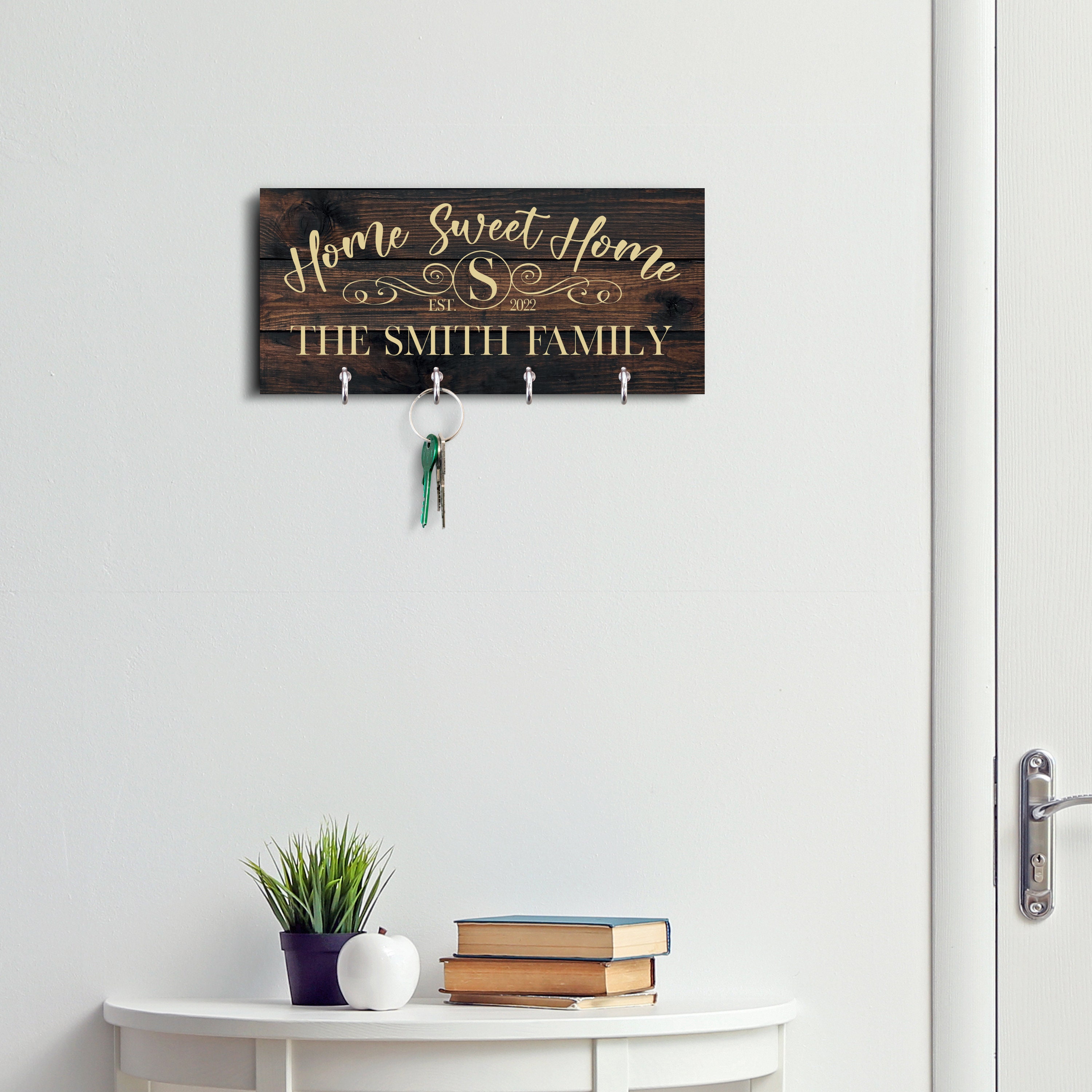 Personalized Key Holder for Wall Custom Key Hanger With - Etsy