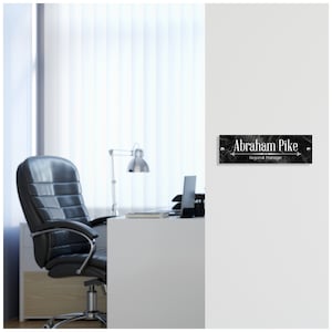 Personalized Name Plate for Wall - 28 Background Options - Coworker ...