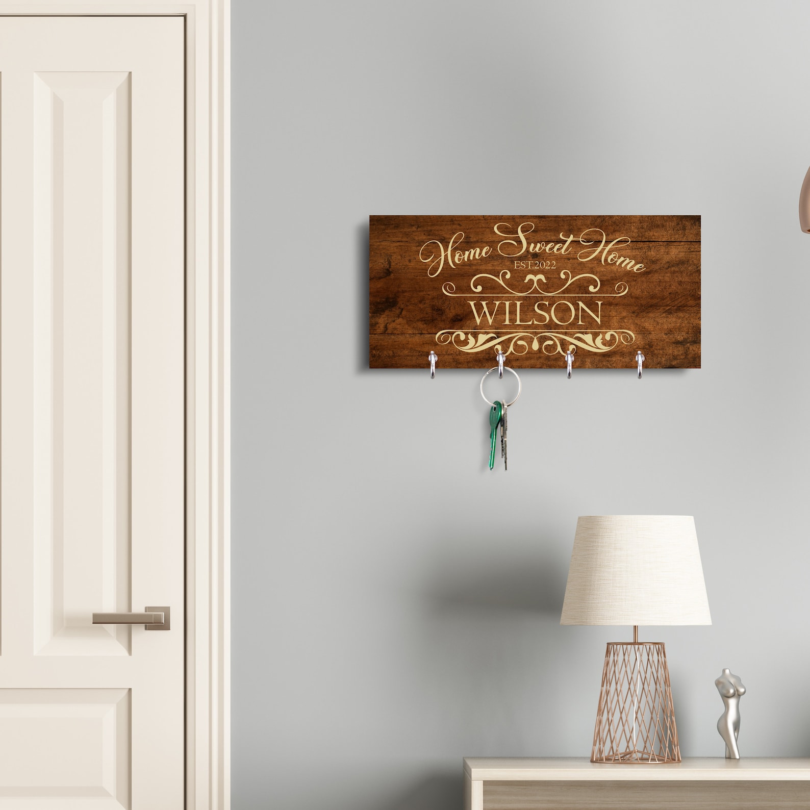 Personalized Key Holder for Wall Custom Key Hanger With - Etsy