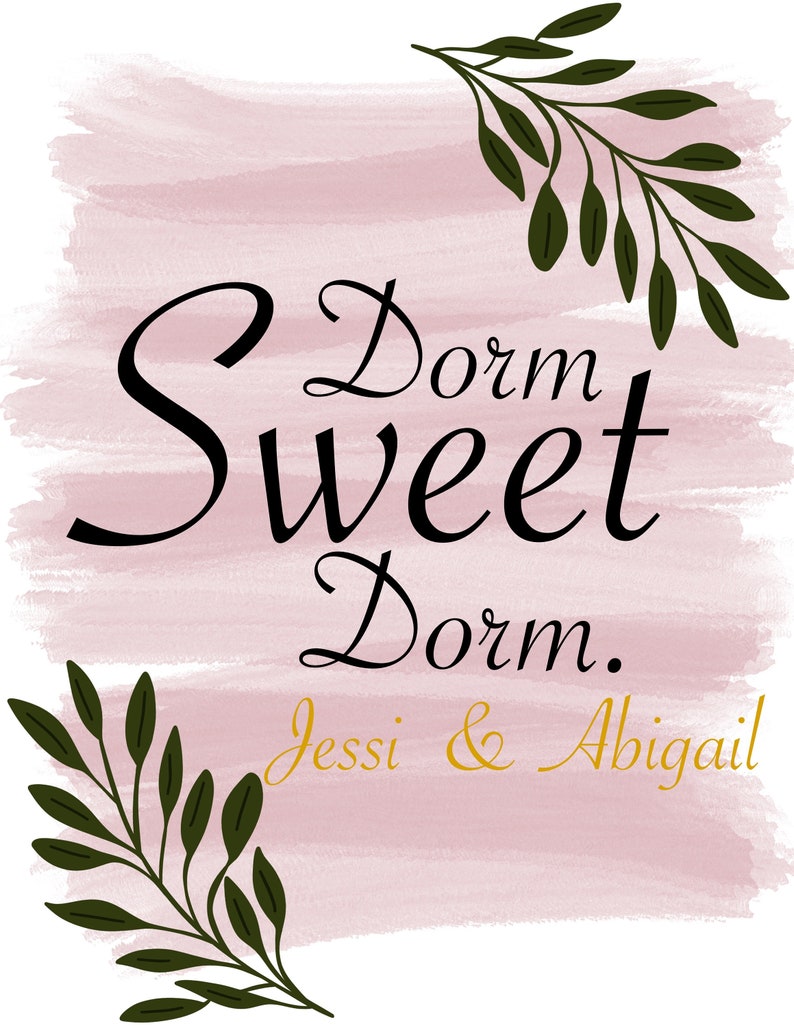Personalized Dorm Decor Printable Sign - Etsy
