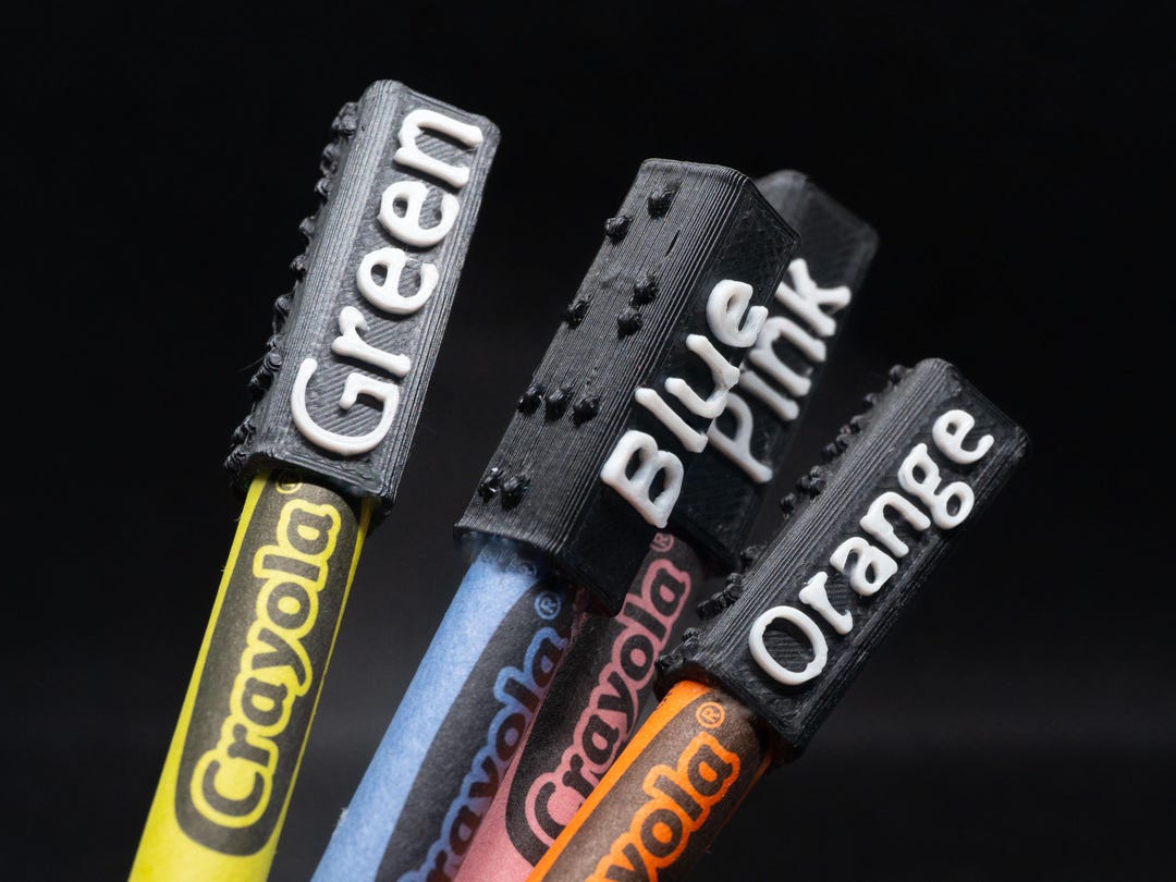 Braille Crayon Tips for Blind and Visually Impaired - 3D Printed Crayon ...