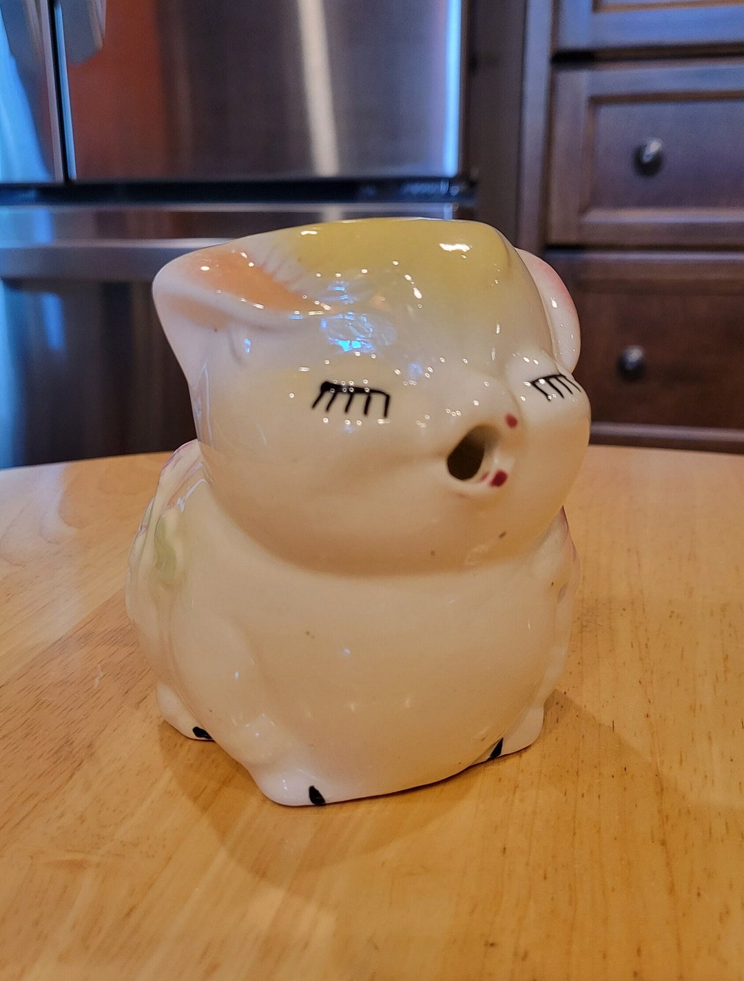 Vintage/ Mid-century Modern Ceramic Hand Painted Pig Pitcher/ Circa ...