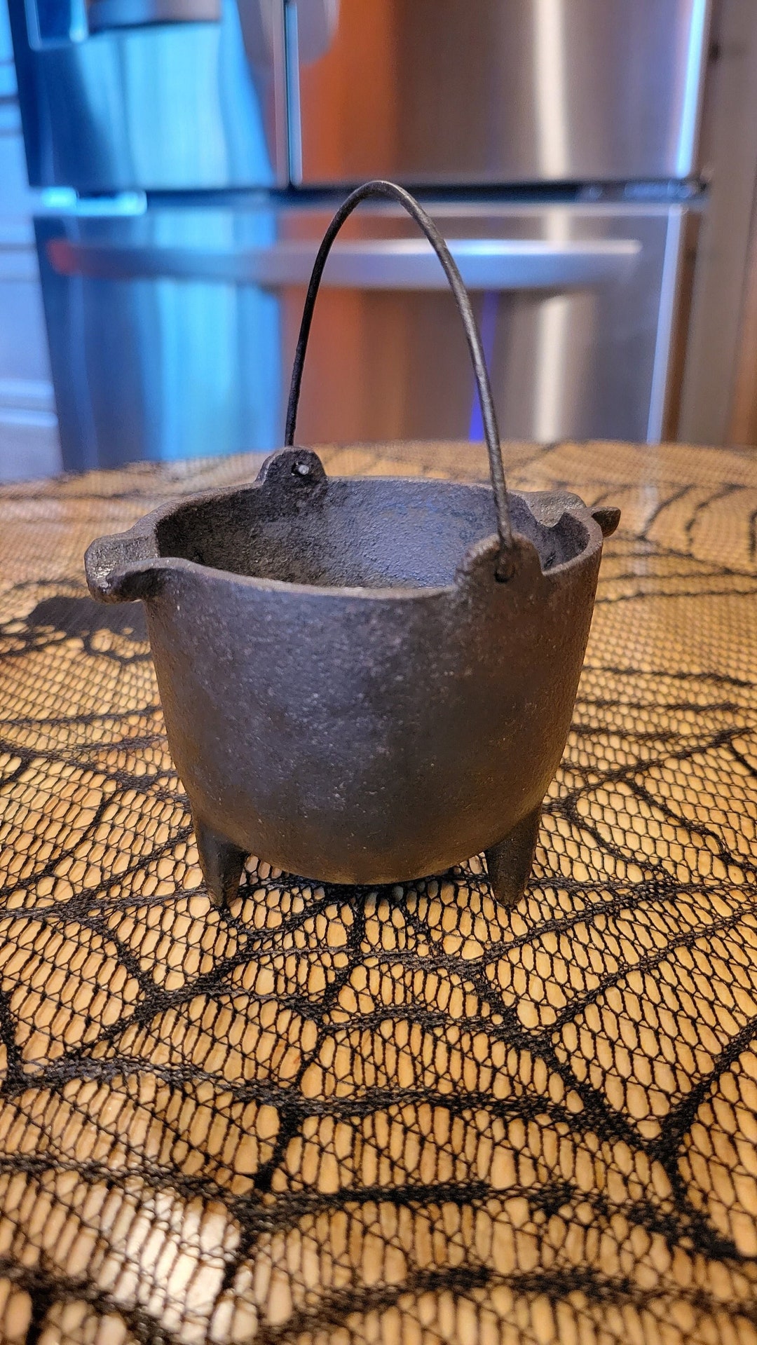 Antique/ Miniature Double Spout Witch's Cauldron/ Circa 1900/ Black ...