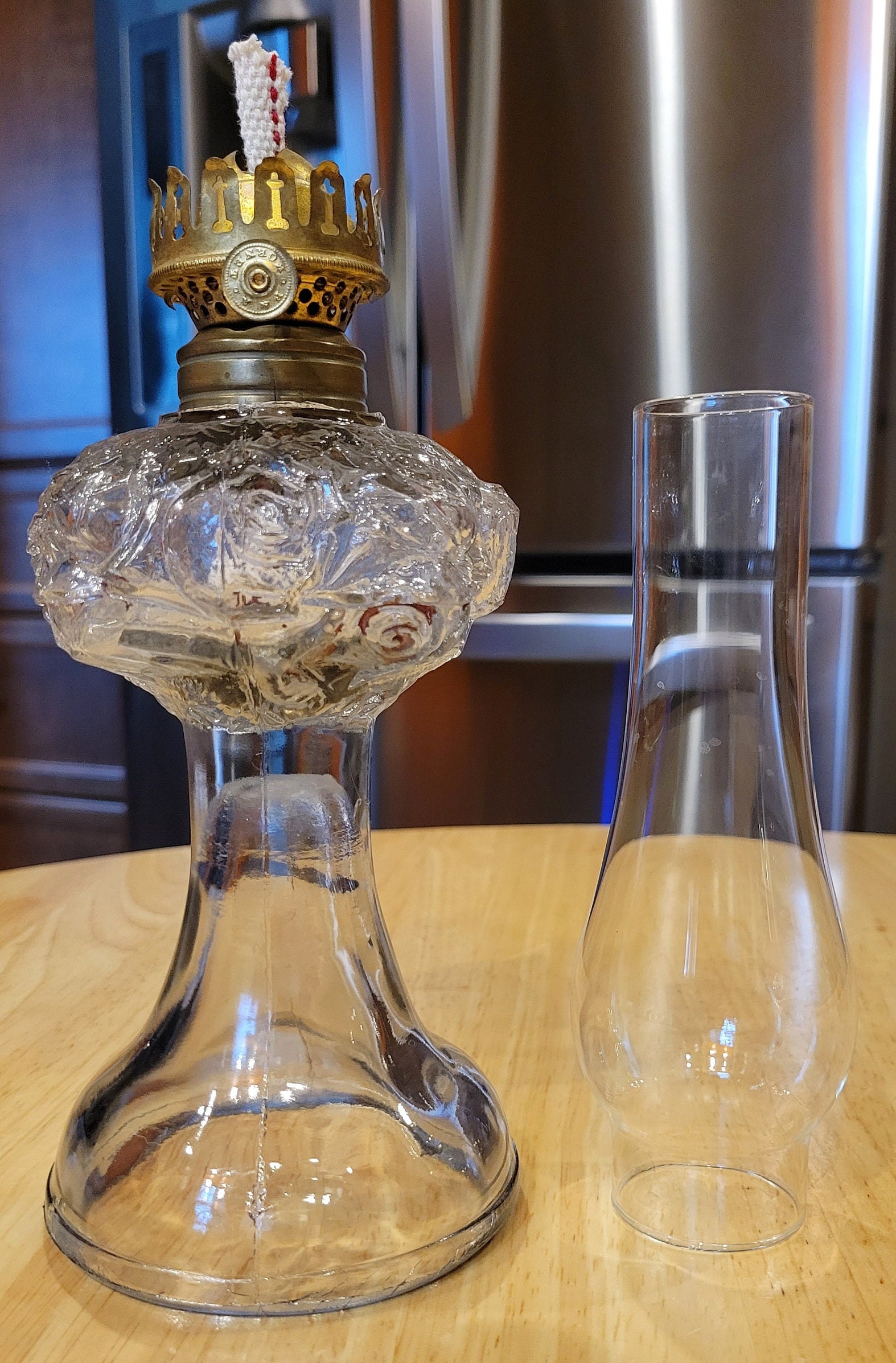 Antique/ Goofus Glass Miniature Oil Lamp/ Plume & Atwood - Etsy