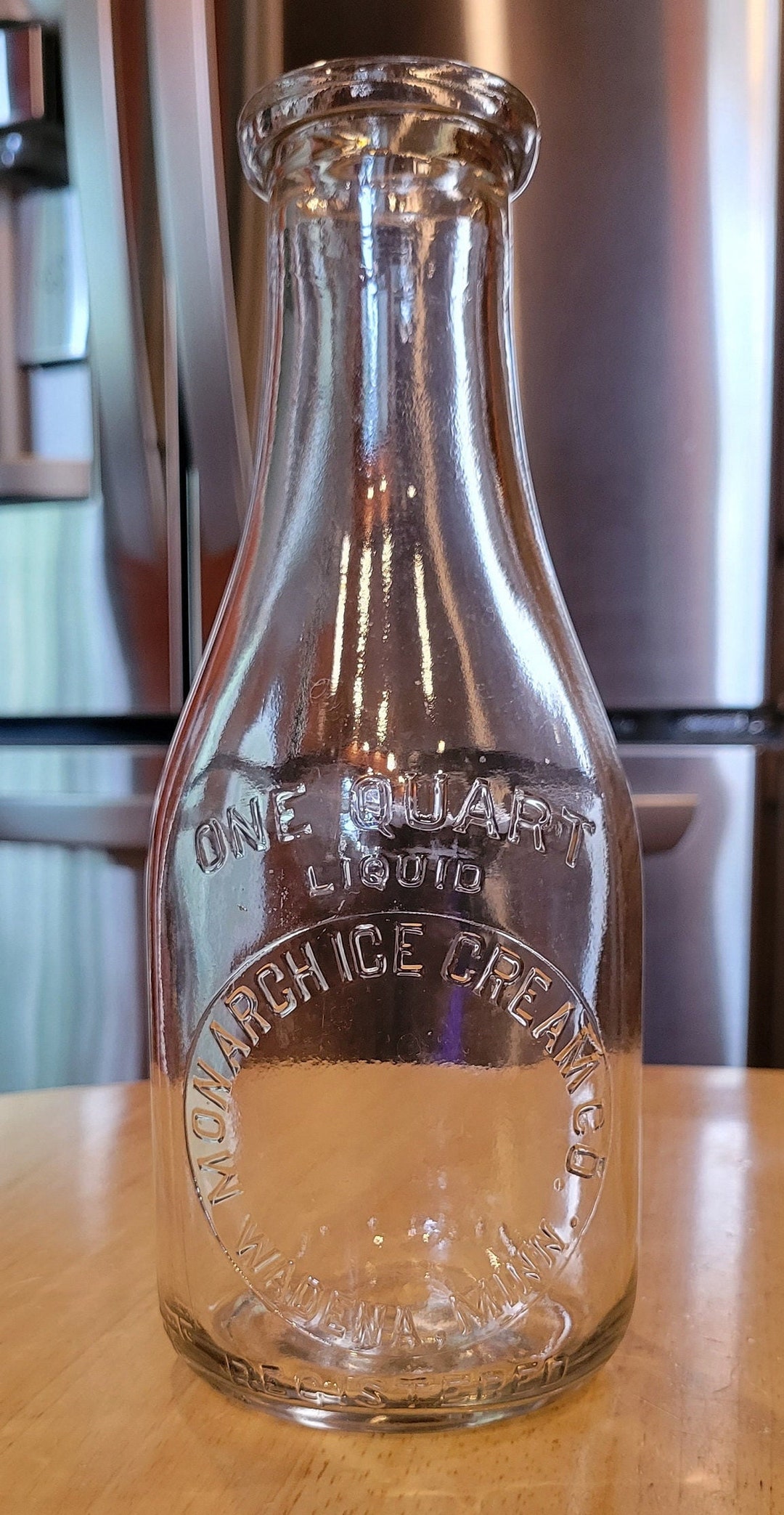 Dairying/ Monarch Ice Cream Co./ Wadena, Minnesota/round Tall Embossed ...