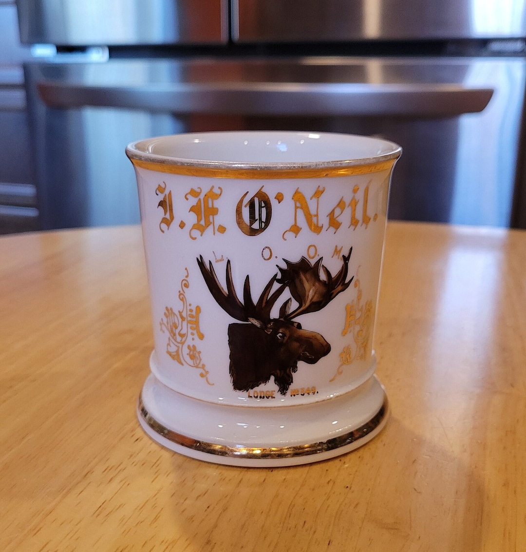 Antique/ Loyal Order of Moose Personalized Shaving Mug/ Windber Moose ...
