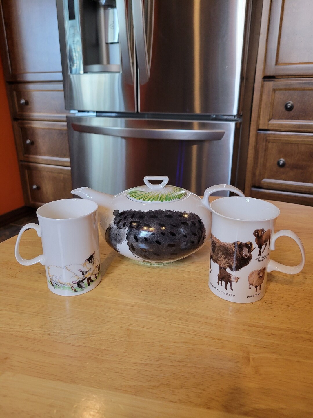 Vintage/ Bute Sheep Breeds Porcelain Teapot/ Hand Painted by Helina ...