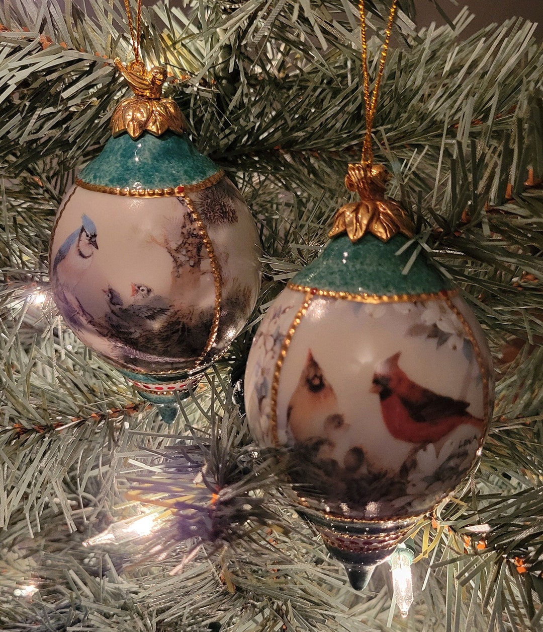Vintage/ the Bradford Edition Heirloom Porcelain Christmas Ornament ...