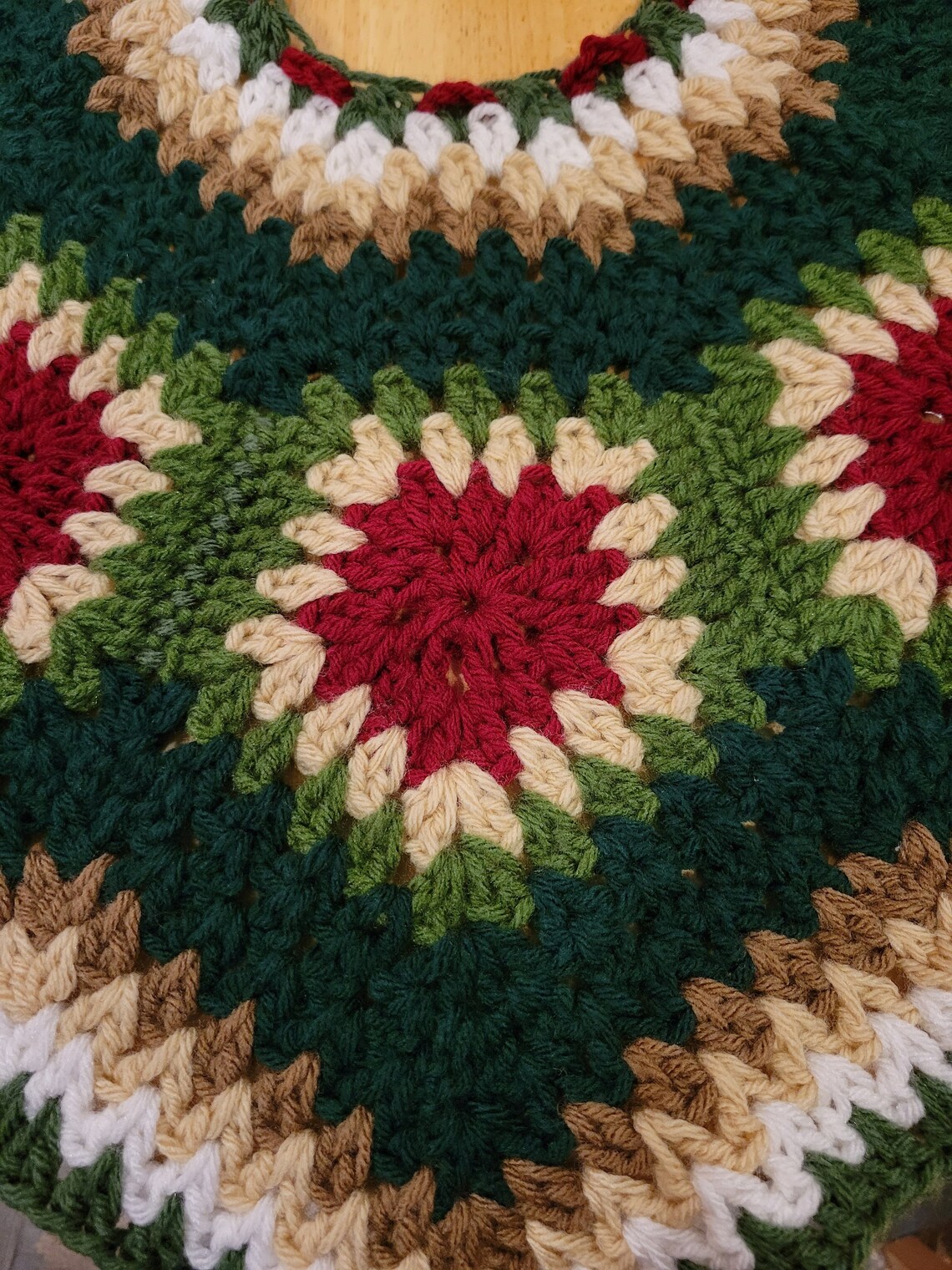 Granny Ripple Tabletop Pencil Tree Skirt/ Vintage Crochet Pattern ...