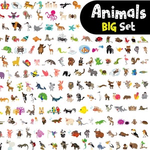 Animal Clip Art Set - Etsy