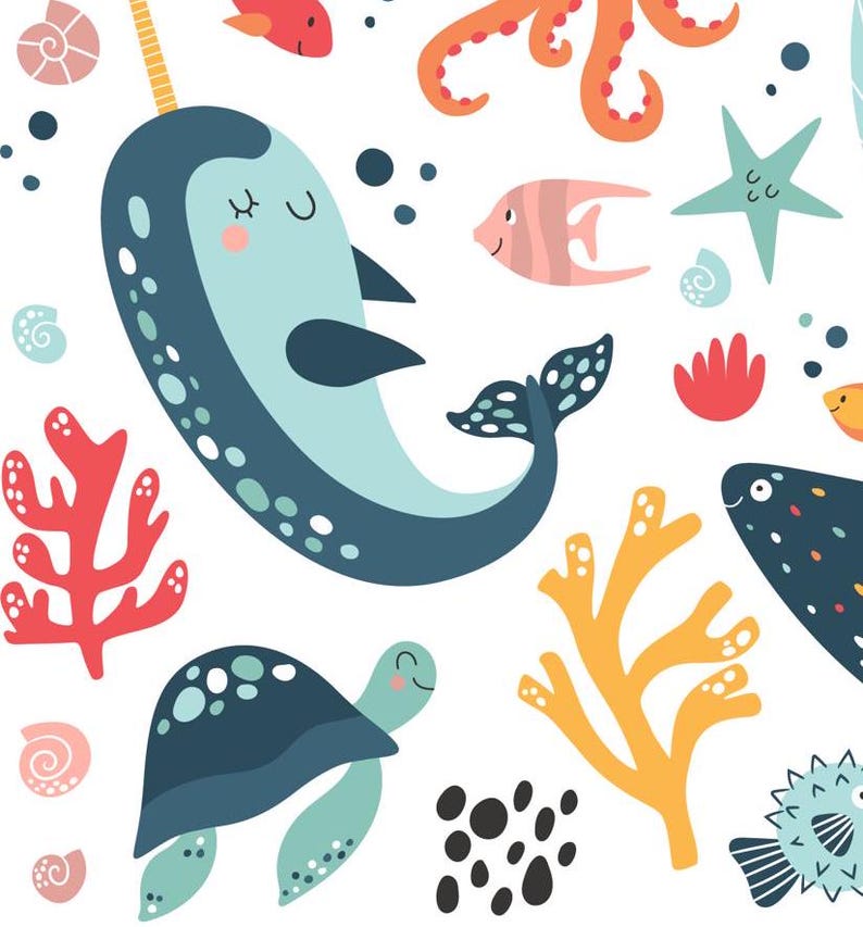 Underwater World Clipart Set - Fun and Whimsical Sea-themed Svgs ...