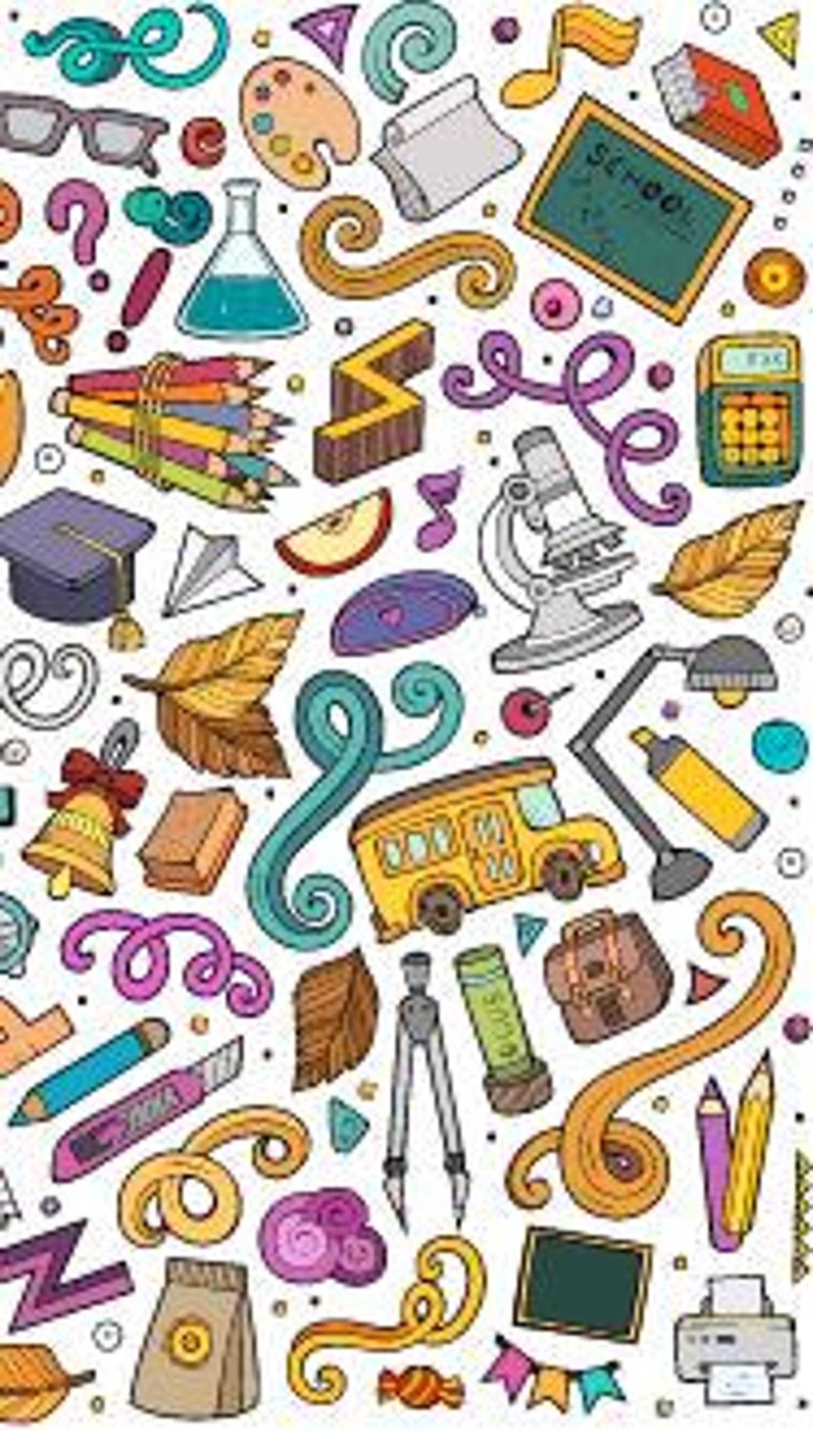 Colorful Back to School Clipart Set - Fun and Educational Svgs ...