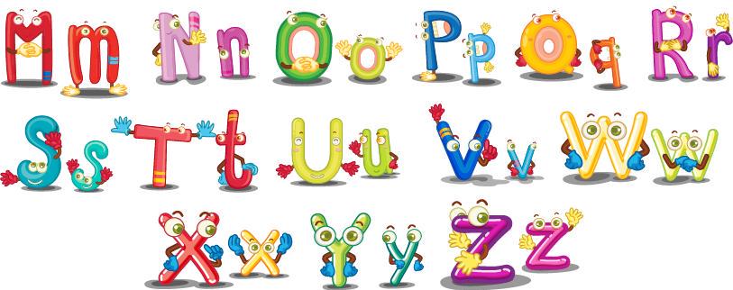 Alphabet Clipart Set - Fun and Playful Cartoon Letters - SVG File ...