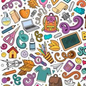 Colorful Back to School Clipart Set - Fun and Educational Svgs ...