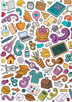 Colorful Back to School Clipart Set - Fun and Educational Svgs ...