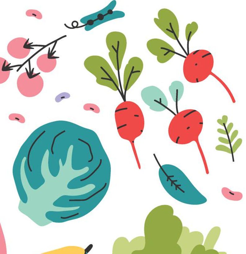 Vegetable Clipart Set - Hand-drawn Cartoon Vegetables - SVG File ...